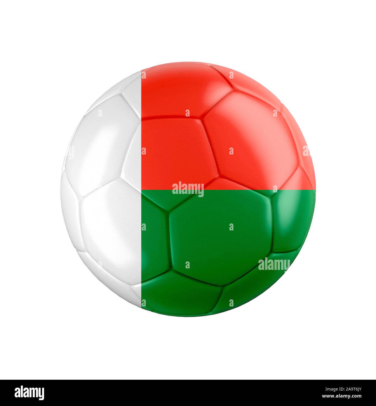 Soccer football ball with flag of Madagascar Stock Photo - Alamy