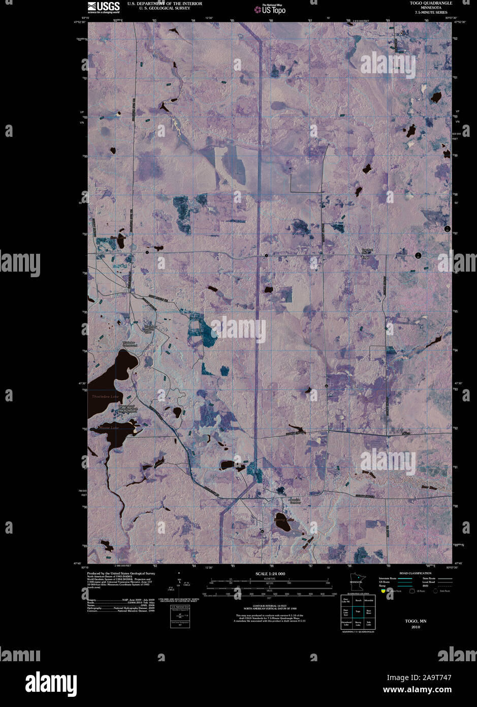 Map of togo minnesota hi-res stock photography and images - Alamy