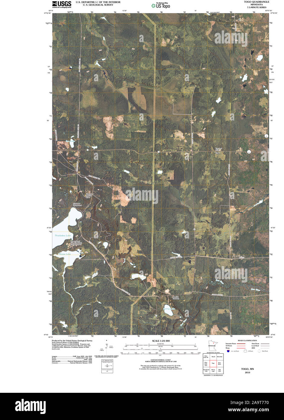 Map of togo minnesota hi-res stock photography and images - Alamy