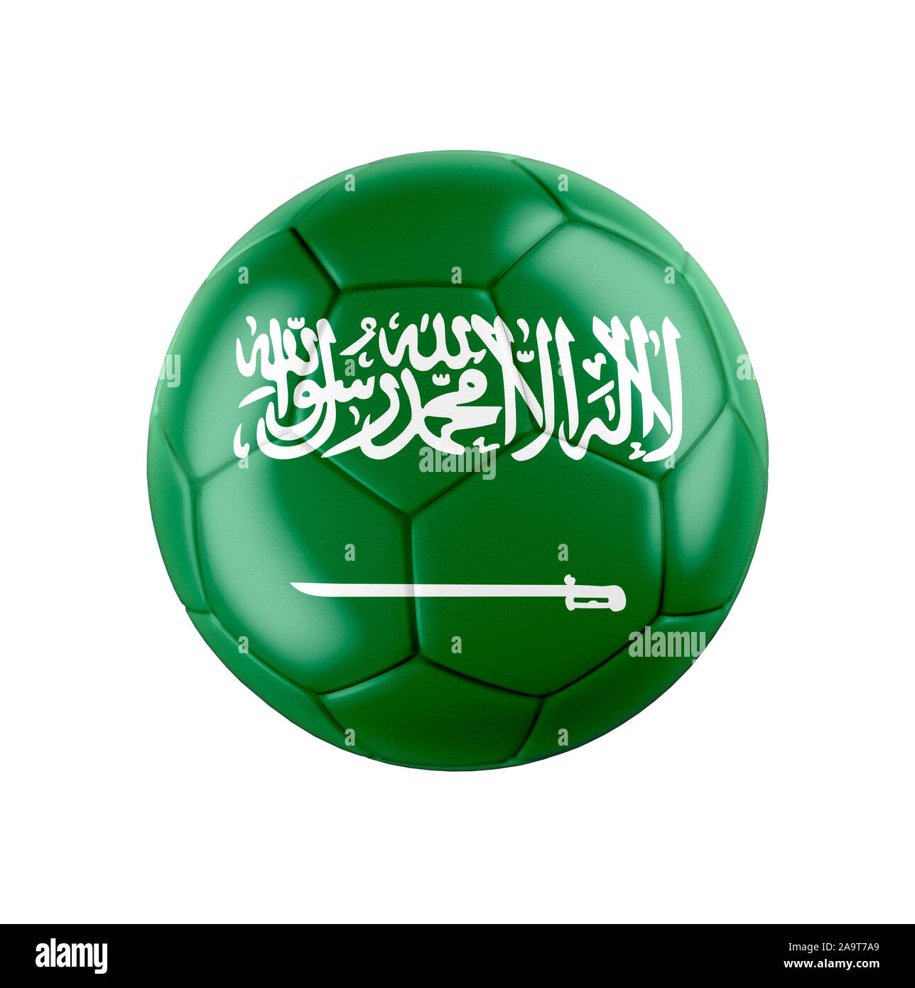Soccer football ball with flag of Saudi Arabia Stock Photo - Alamy