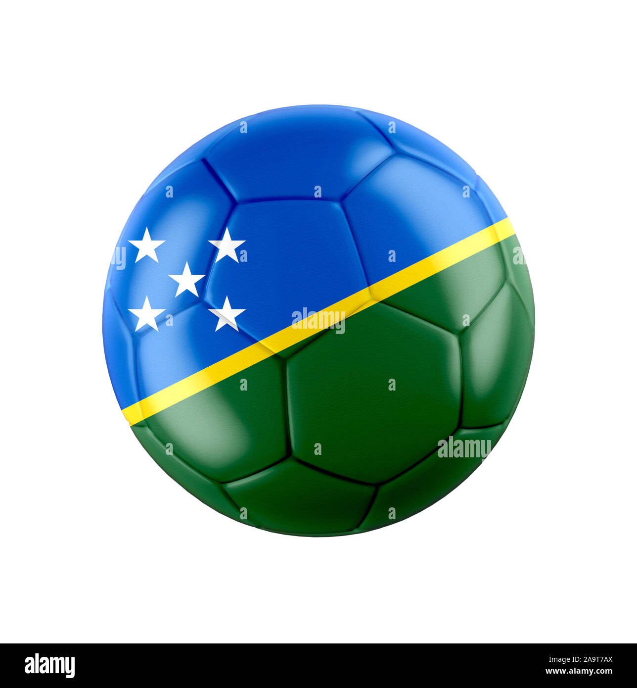 Soccer football ball with flag of Solomon Islands Stock Photo - Alamy