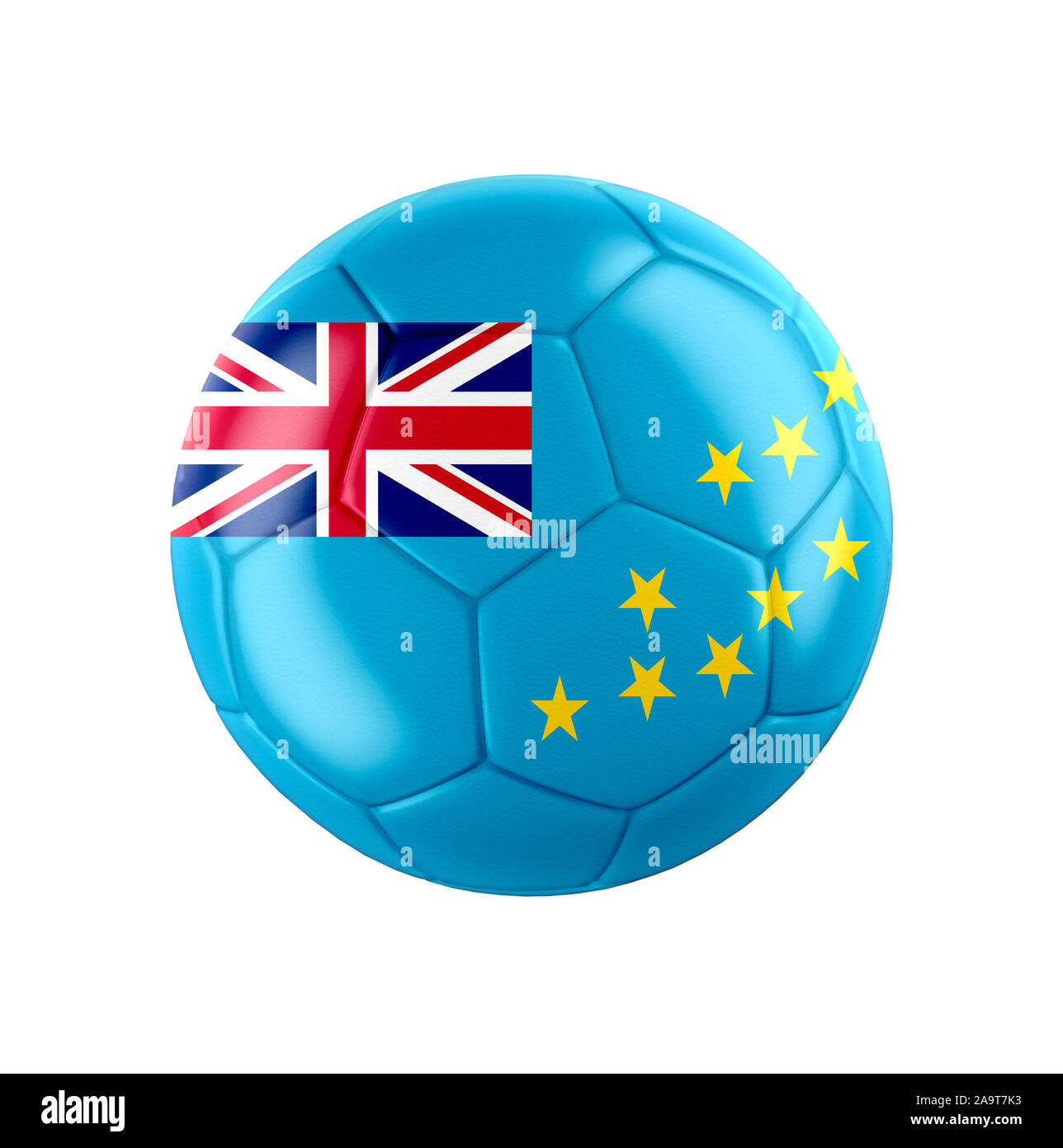 Tuvalu flag soccer ball hi-res stock photography and images - Alamy
