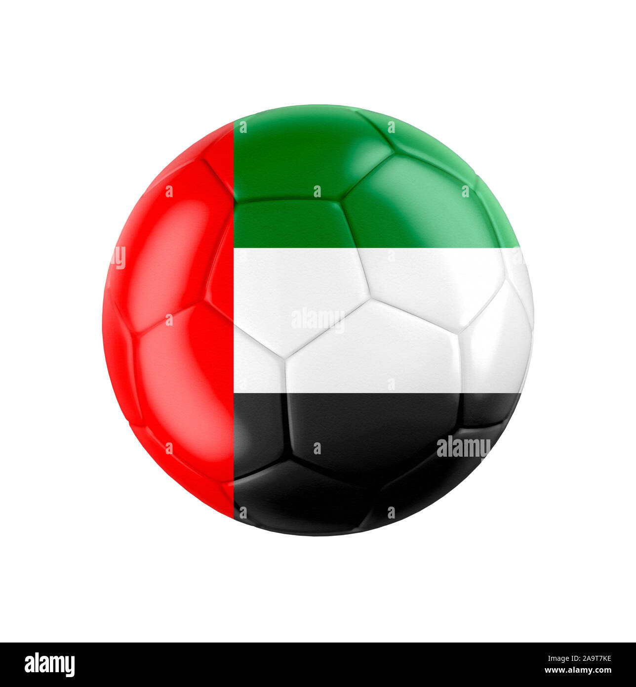 Soccer football ball with flag of United Arab Emirates Stock Photo - Alamy