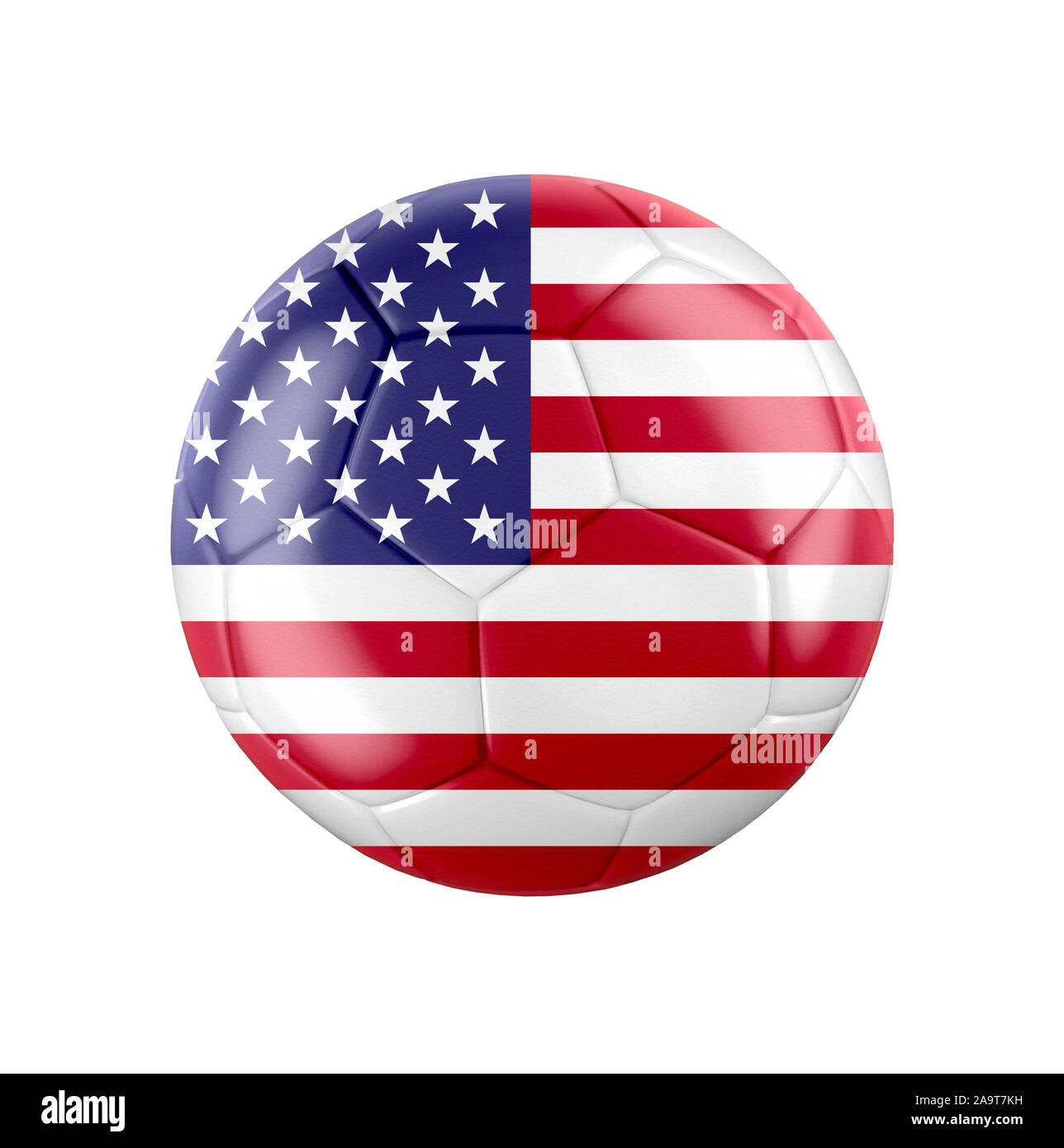 Soccer football ball with flag of United States Stock Photo - Alamy