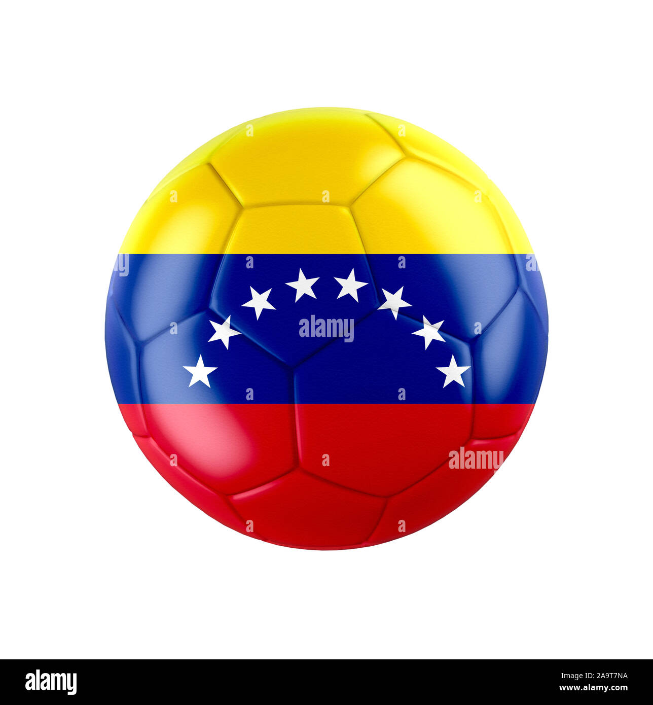 Soccer football ball with flag of Venezuela Stock Photo - Alamy