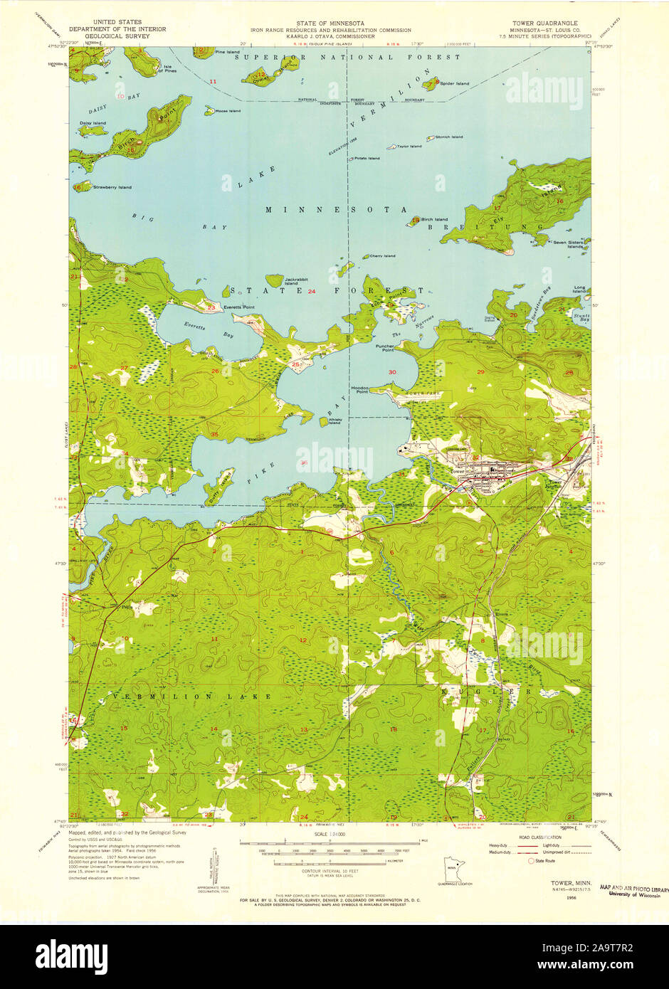 Tower minnesota map hi-res stock photography and images - Alamy