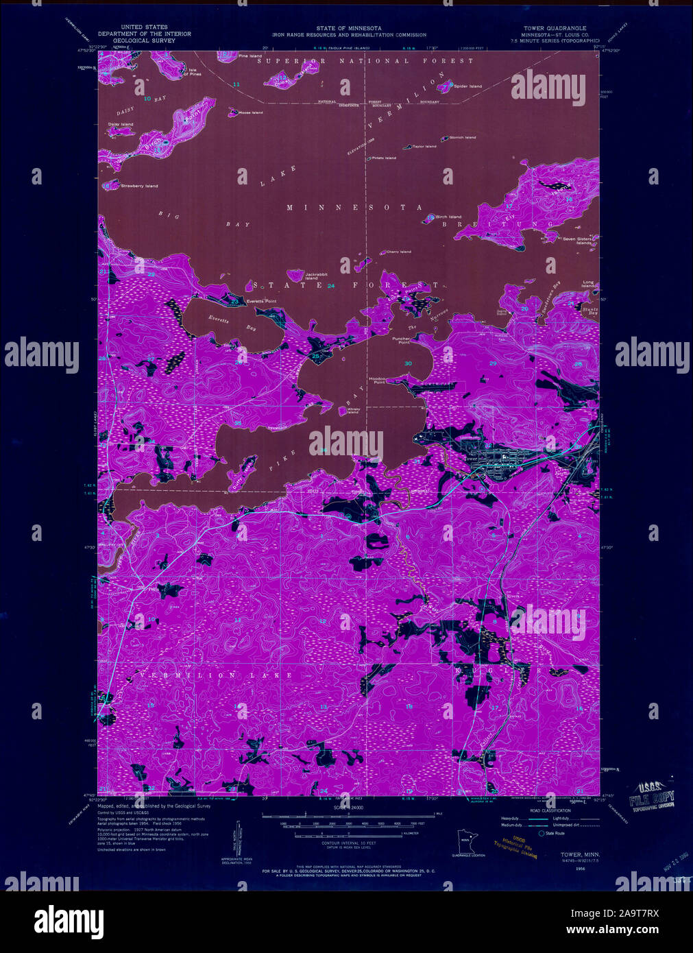 Map of tower minnesota hi-res stock photography and images - Alamy