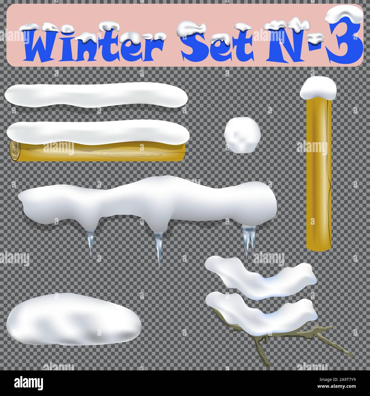 Snow Drift Vector. Icicles, Snowdrift. New Year Winter Ice Texture ...