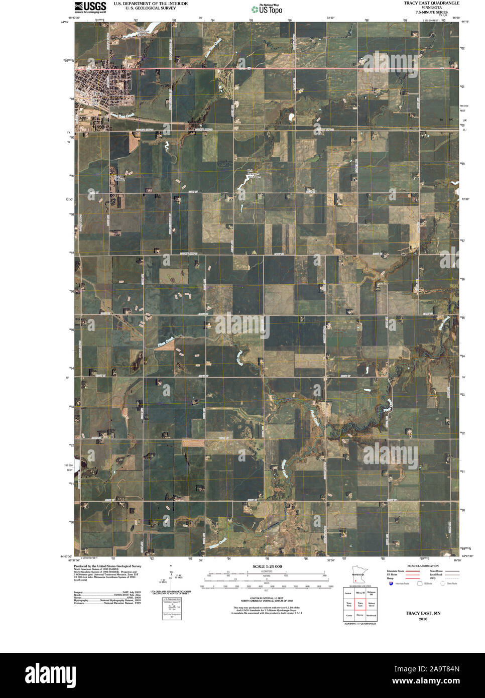 Map of tracy minnesota hi-res stock photography and images - Alamy