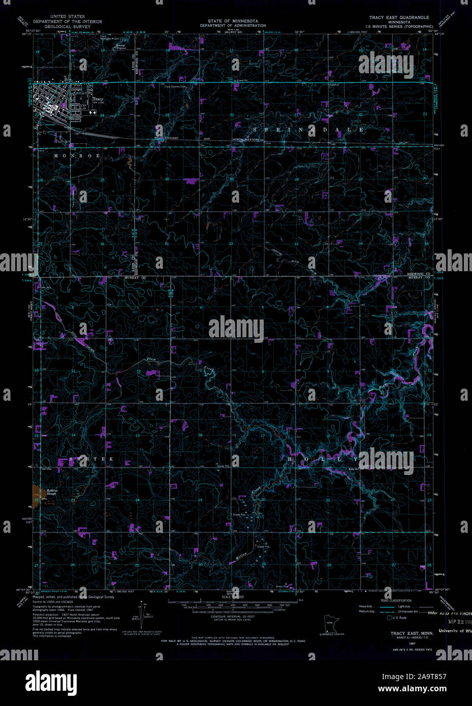 Map of tracy minnesota hi-res stock photography and images - Alamy
