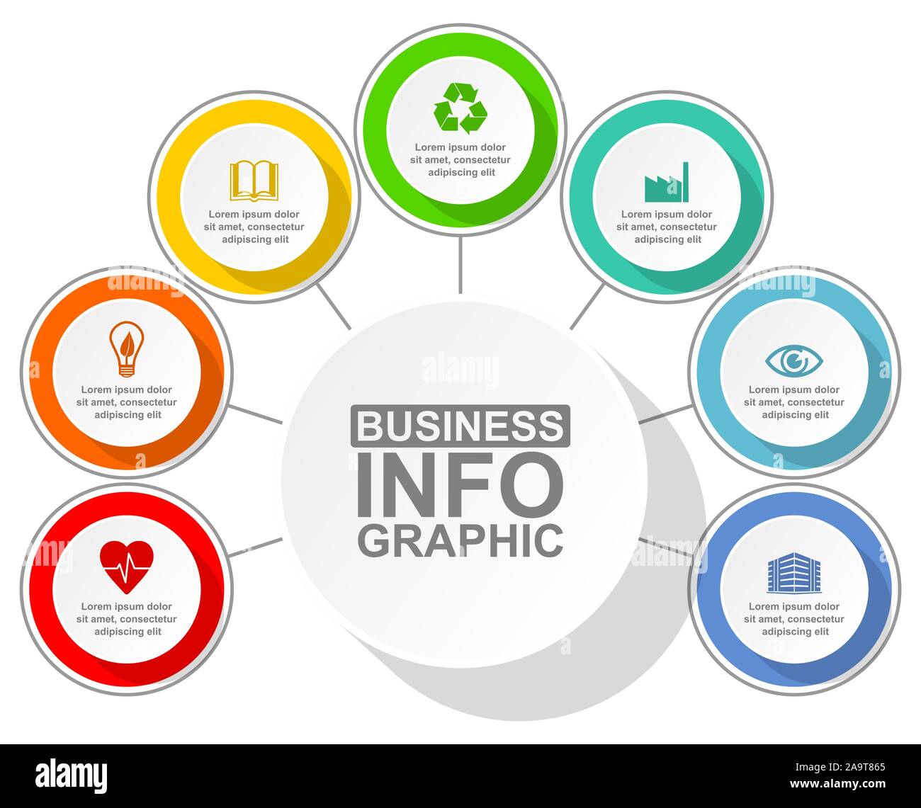 Business diagram, vector circular infographic template, web ...