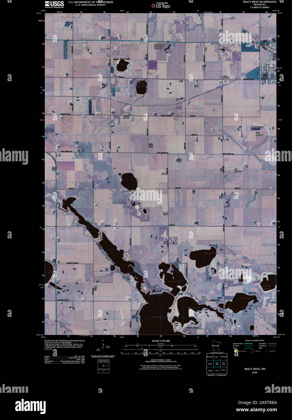 Map of tracy minnesota hi-res stock photography and images - Alamy