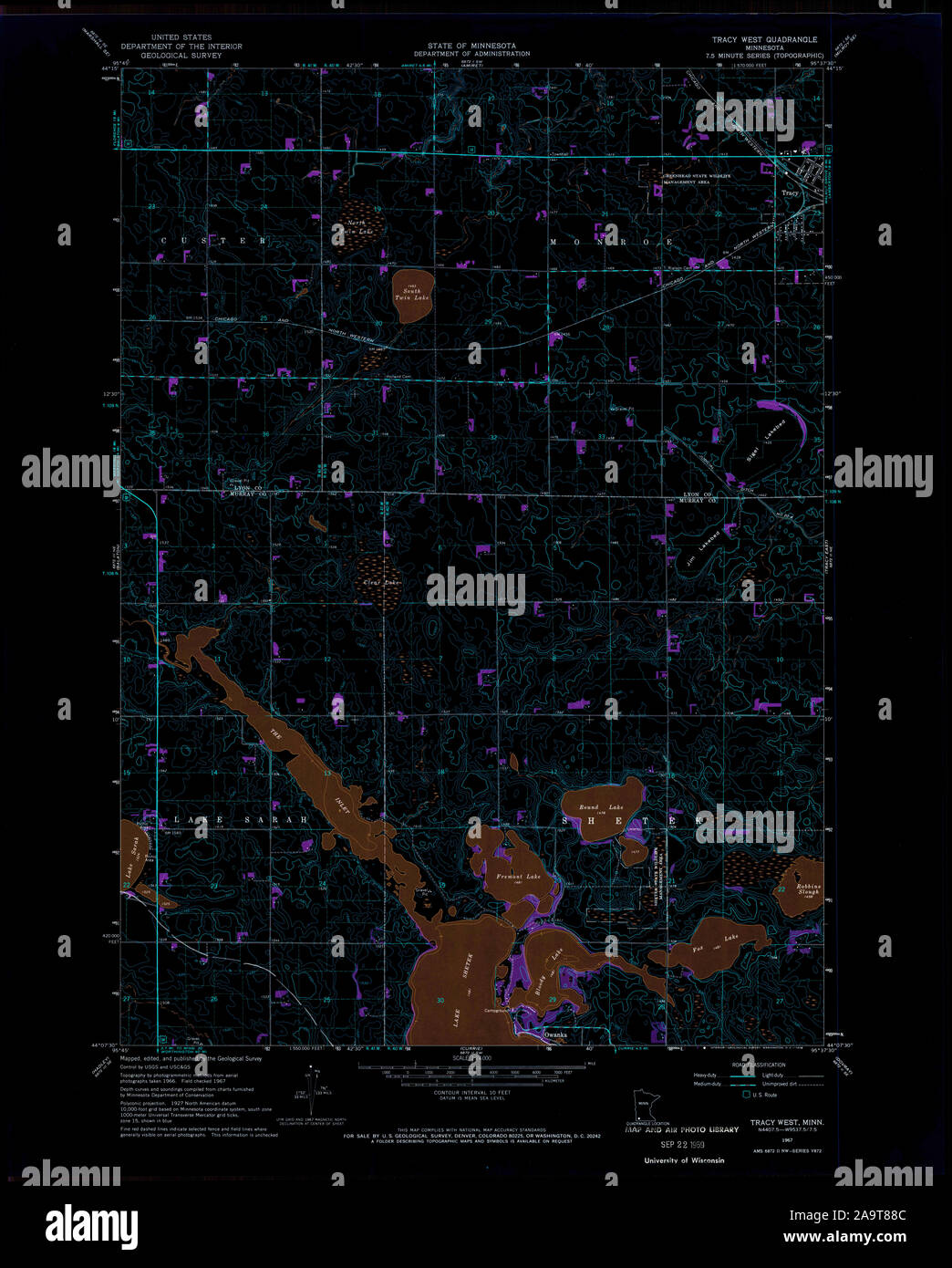 Map of tracy minnesota hi-res stock photography and images - Alamy