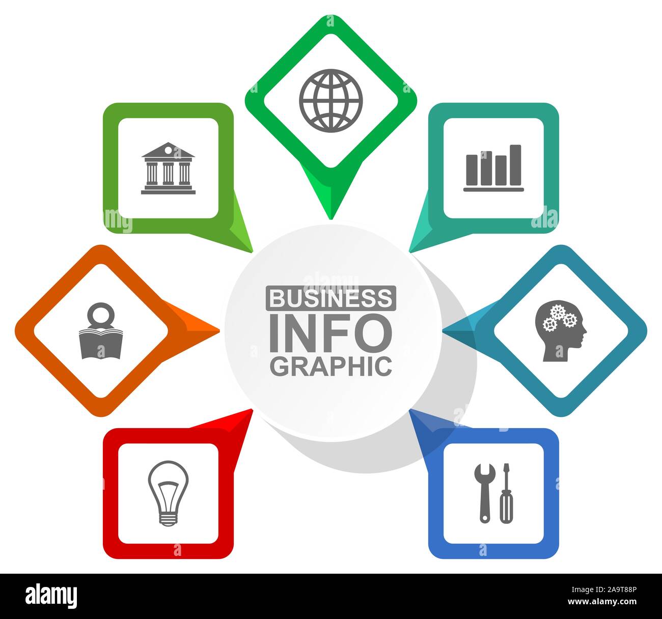 Business diagram, vector circular infographic template, web ...