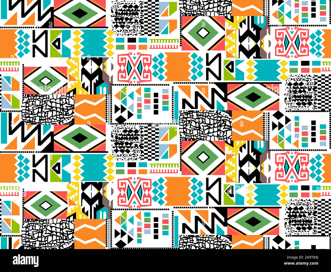 Tribal Print Pattern Blue