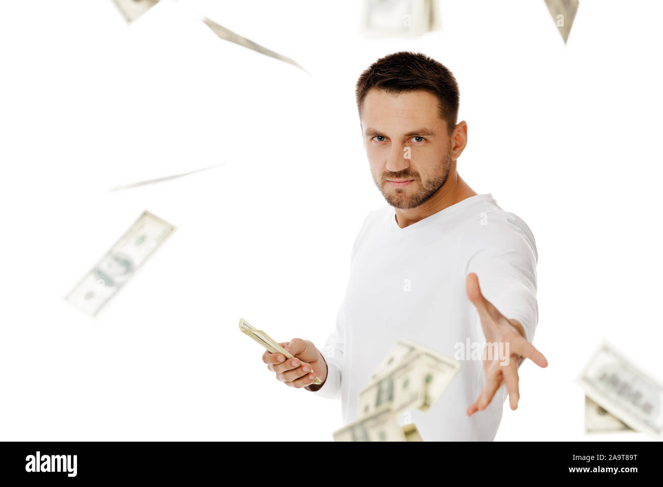 Young business throwing money concept Cut Out Stock Images & Pictures ...