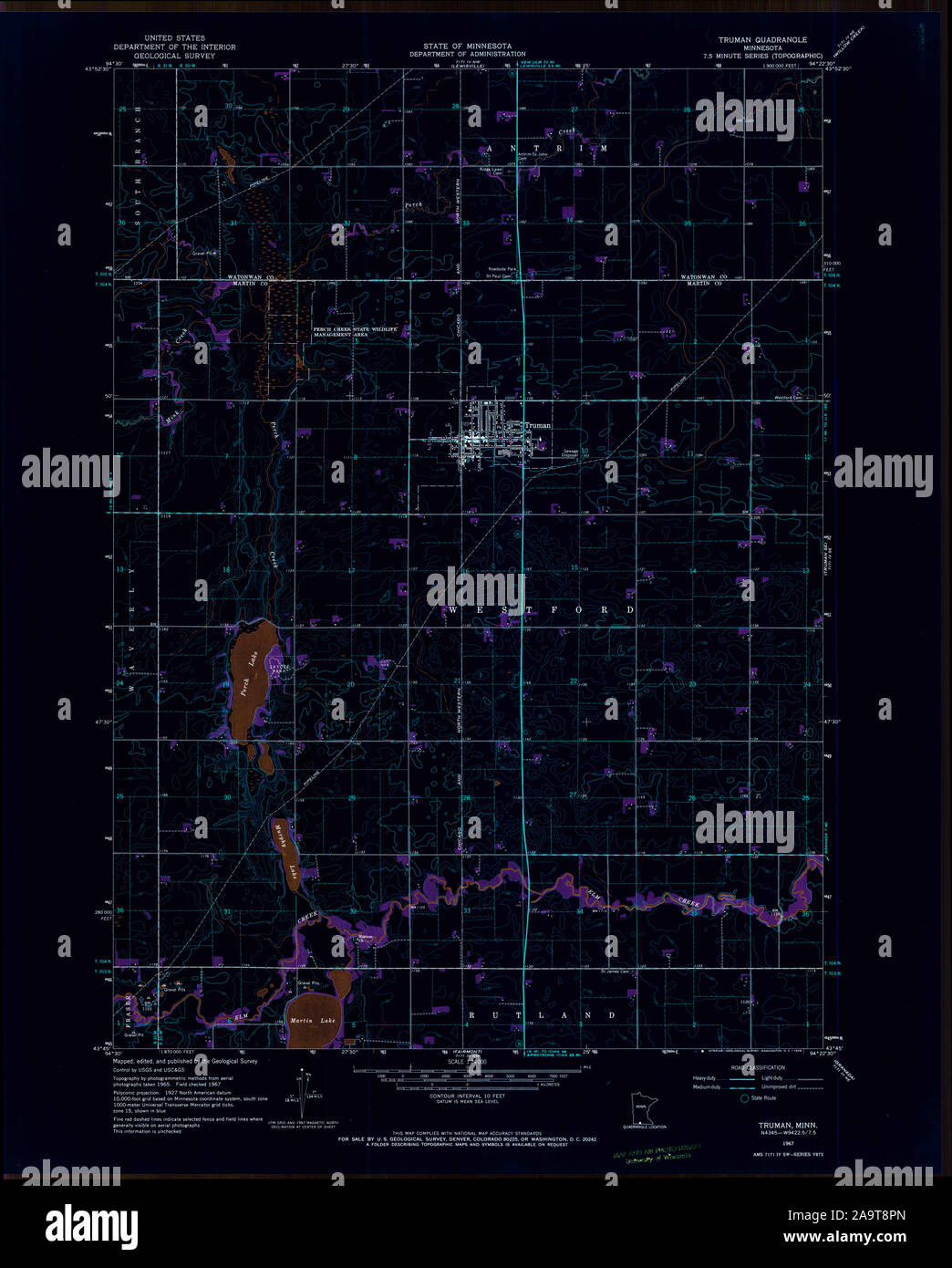 Map of truman minnesota hi-res stock photography and images - Alamy