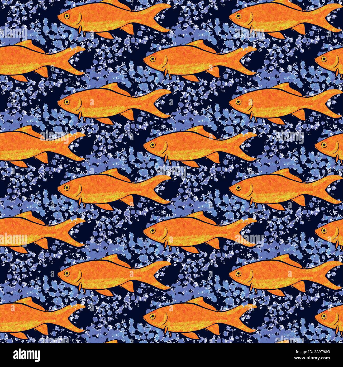 Seamless pattern abstract goldfish, vector Stock Vector Image & Art - Alamy