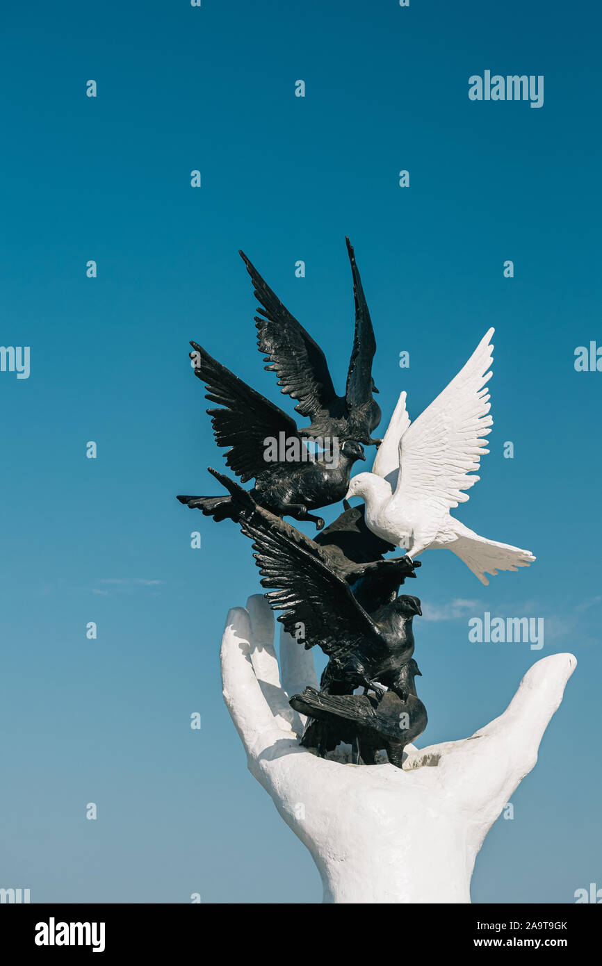 Kusadasi, Aydin Province, Turkey - September 9, 2019: Hand Of Peace ...