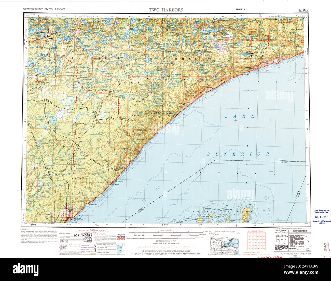 Two harbors map hi-res stock photography and images - Alamy