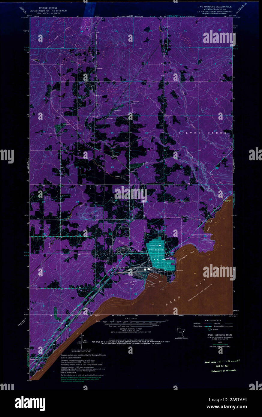 Two harbors minnesota map hi-res stock photography and images - Alamy