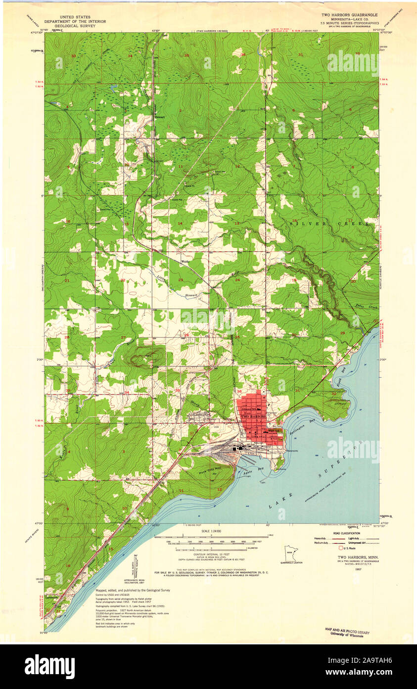 Two harbors map hi-res stock photography and images - Alamy