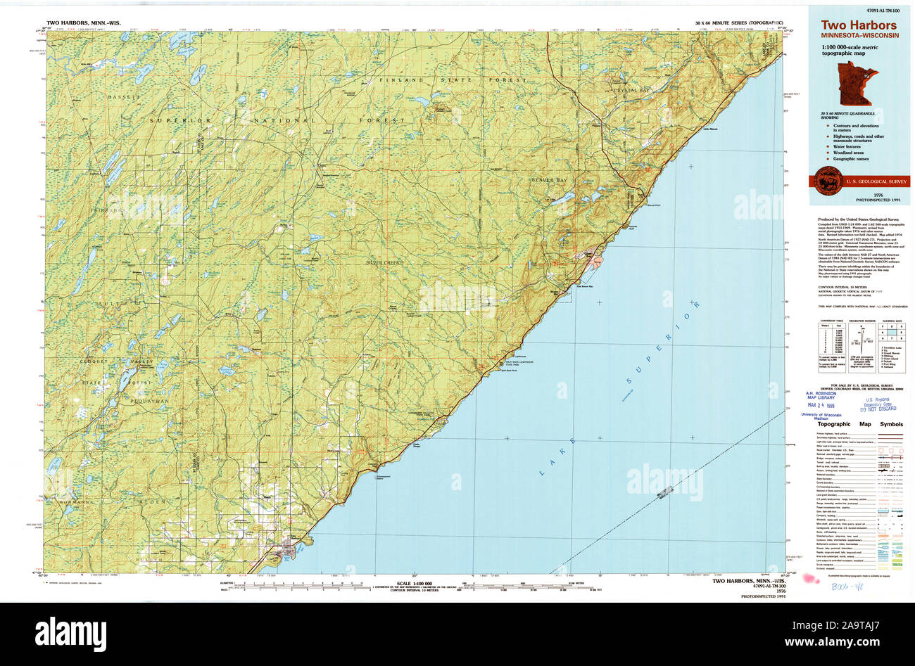 Two harbors minnesota map hi-res stock photography and images - Alamy