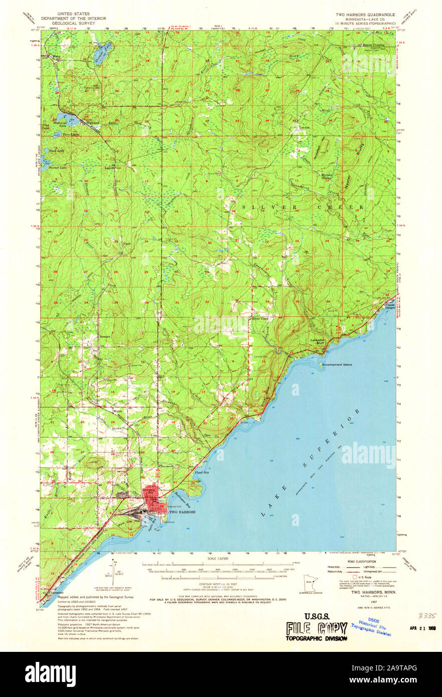 Two harbors map hi-res stock photography and images - Alamy