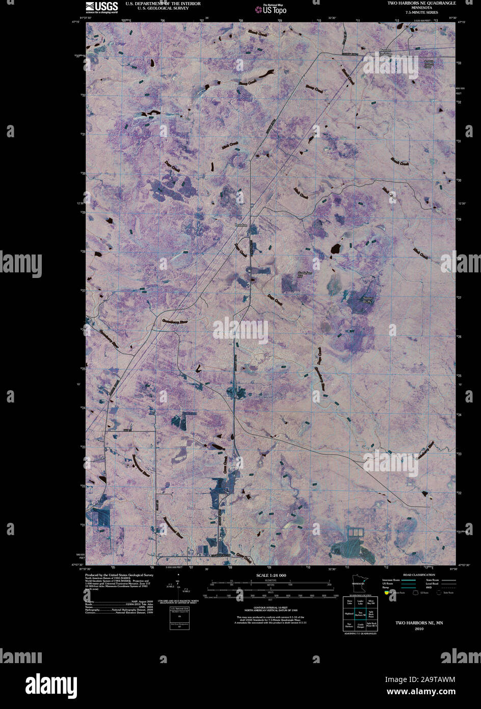 Two harbors map hi-res stock photography and images - Alamy