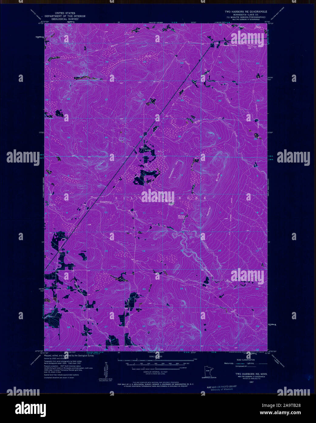 Two harbors map hi-res stock photography and images - Alamy