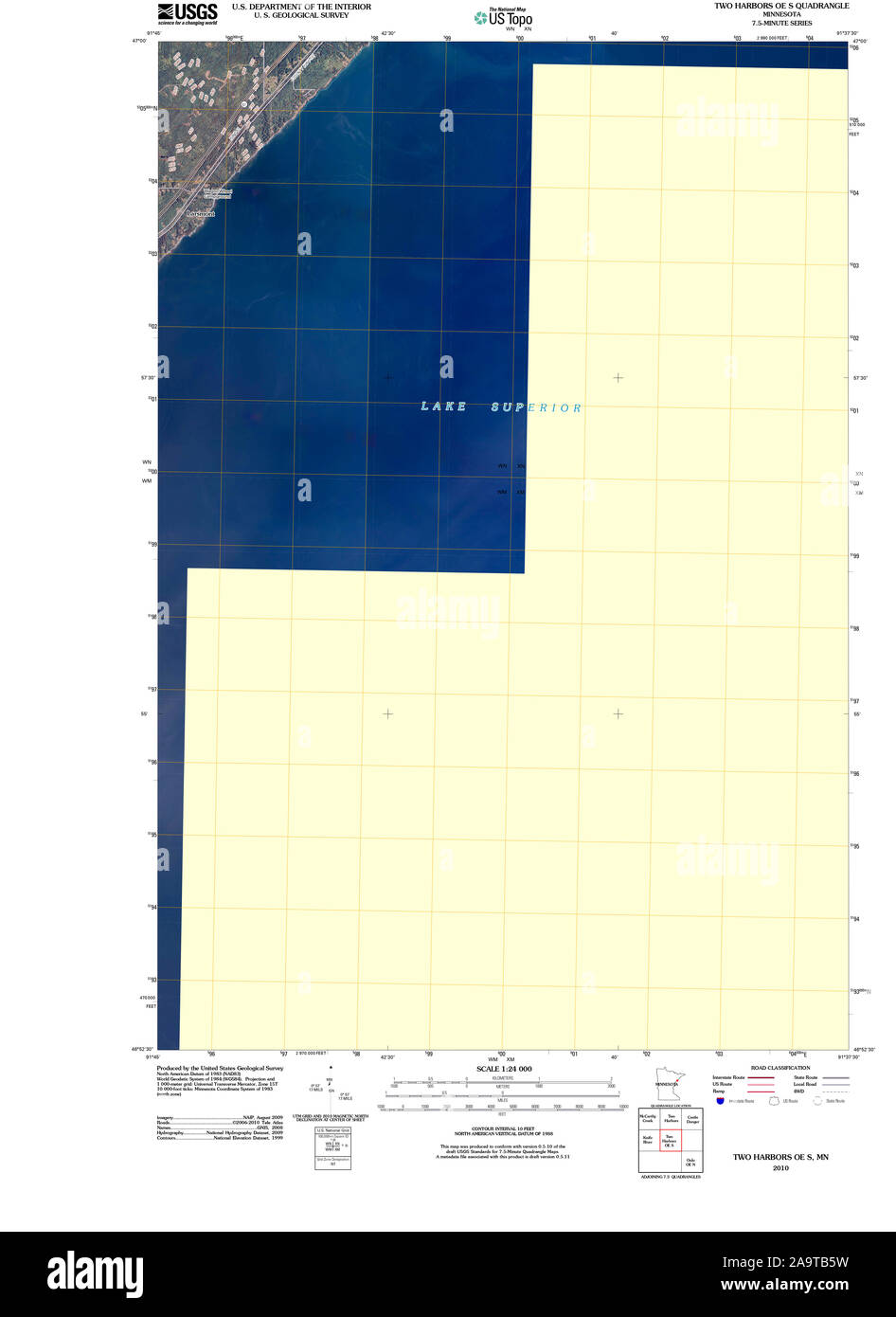 Map of two harbors hi-res stock photography and images - Alamy