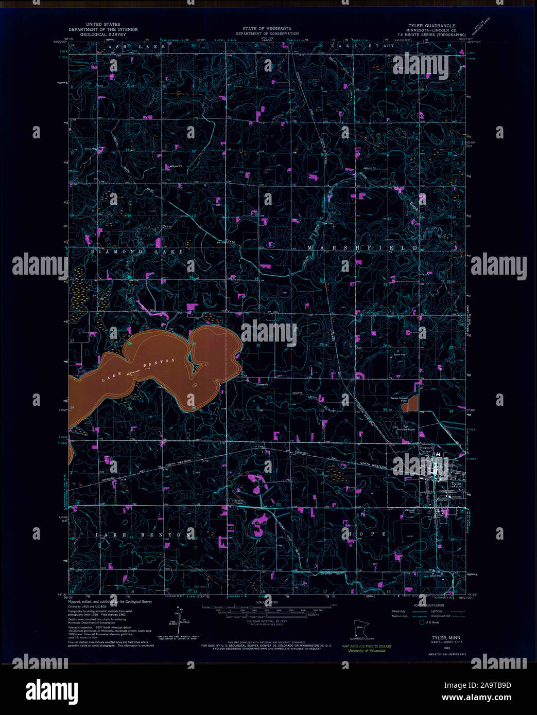 Tyler minnesota map hi-res stock photography and images - Alamy