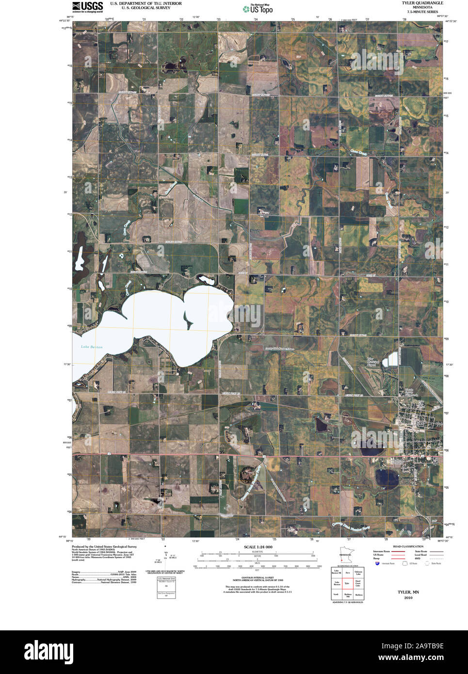 Map of tyler minnesota hi-res stock photography and images - Alamy