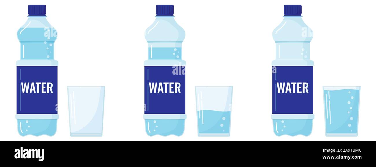 Purified mineral drinking water bottles Stock Vector Images - Alamy