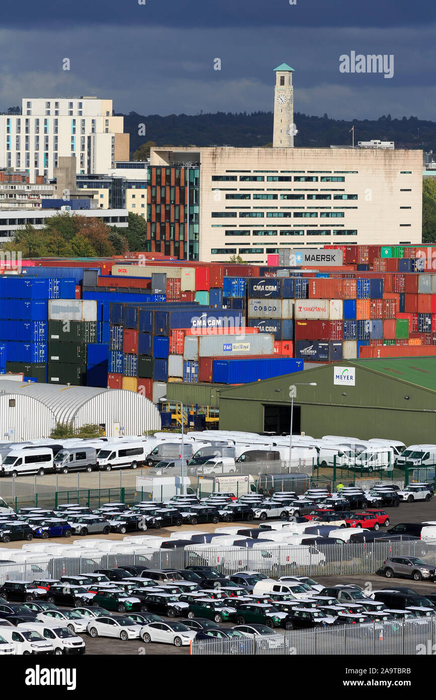 New car storage, Port of Southampton, Hampshire, England, United ...
