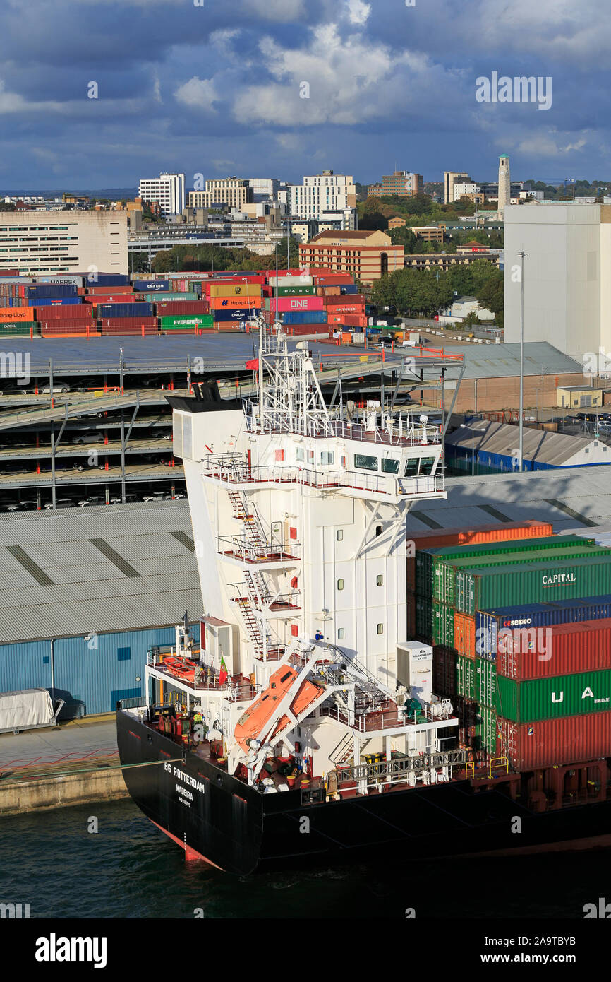Container ship, Port of Southampton, Hampshire, England, United Kingdom ...