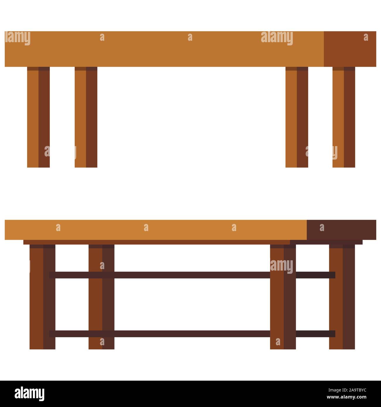 Kitchen tables wood white Stock Vector Images - Alamy