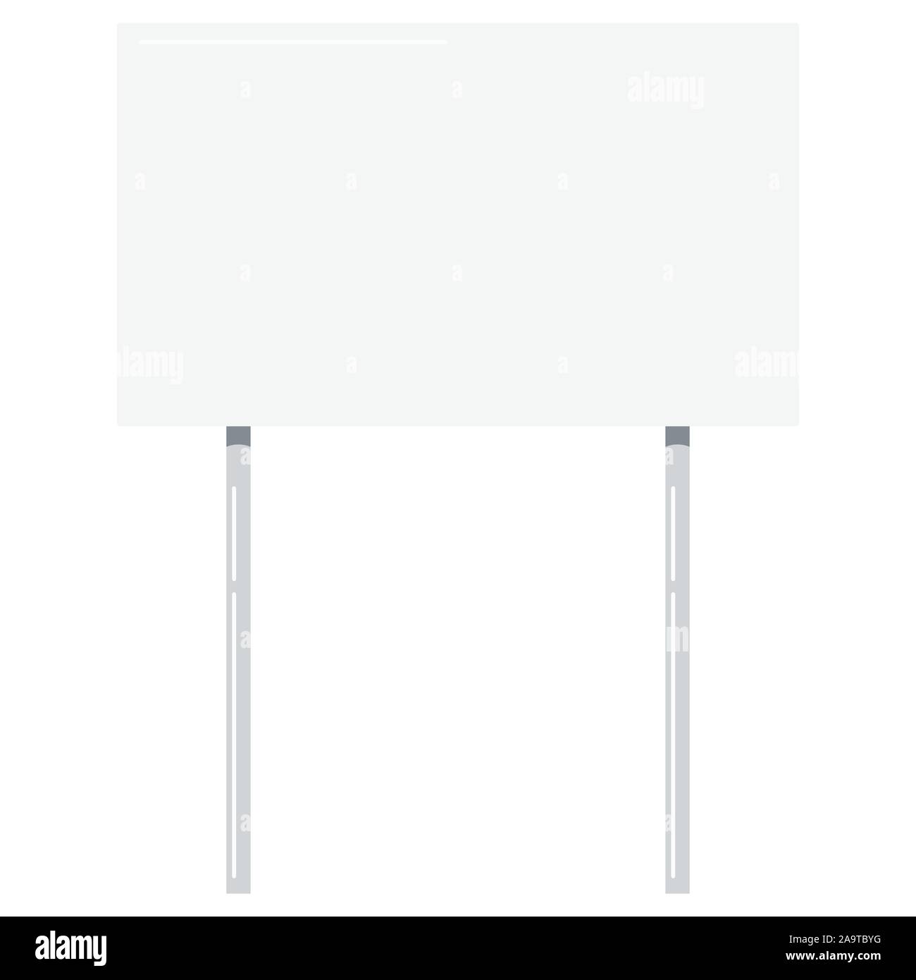 White sign empty blank flat design vector advertising construction ...