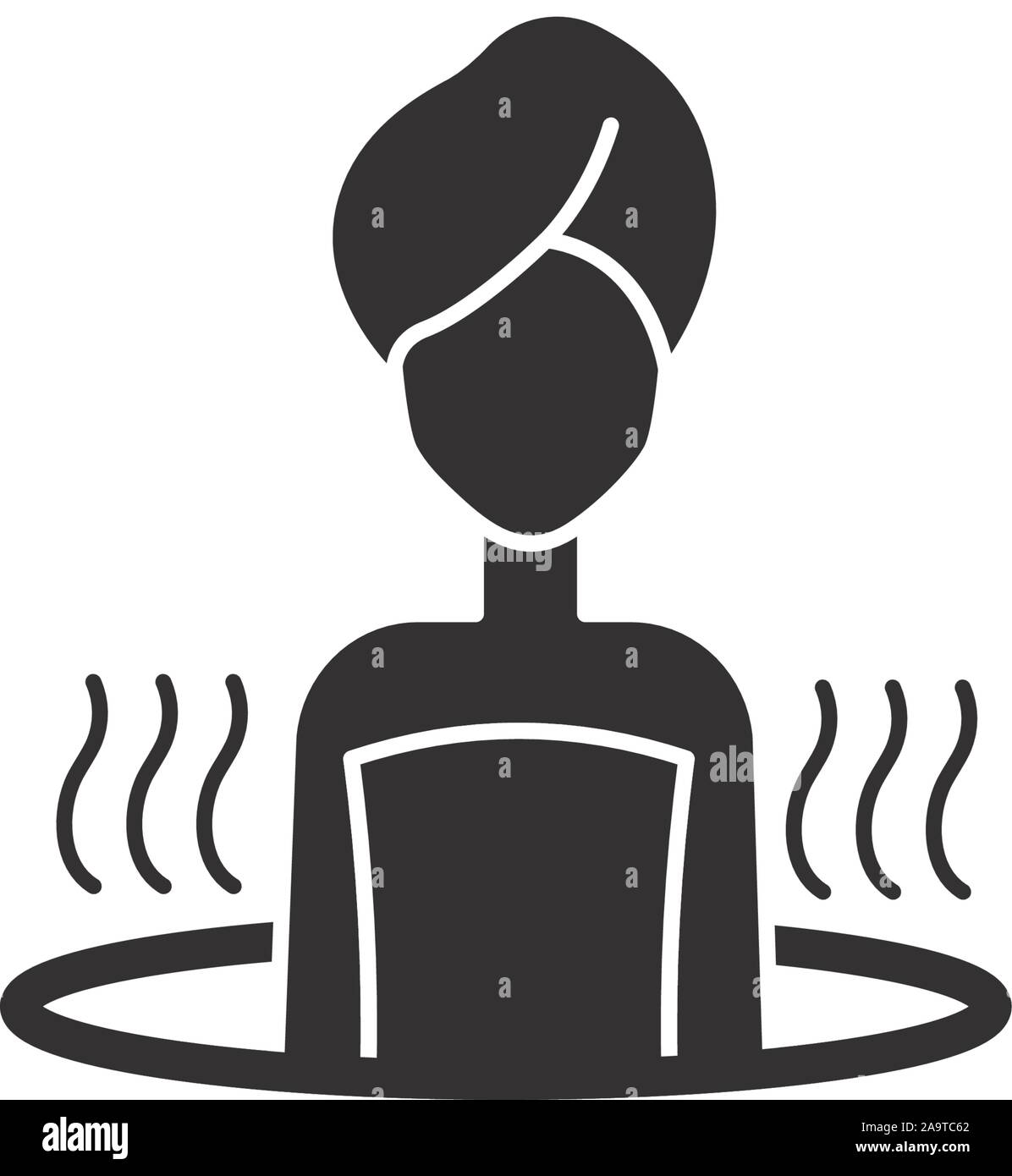 woman in spa silhouette style icon vector illustration design Stock ...