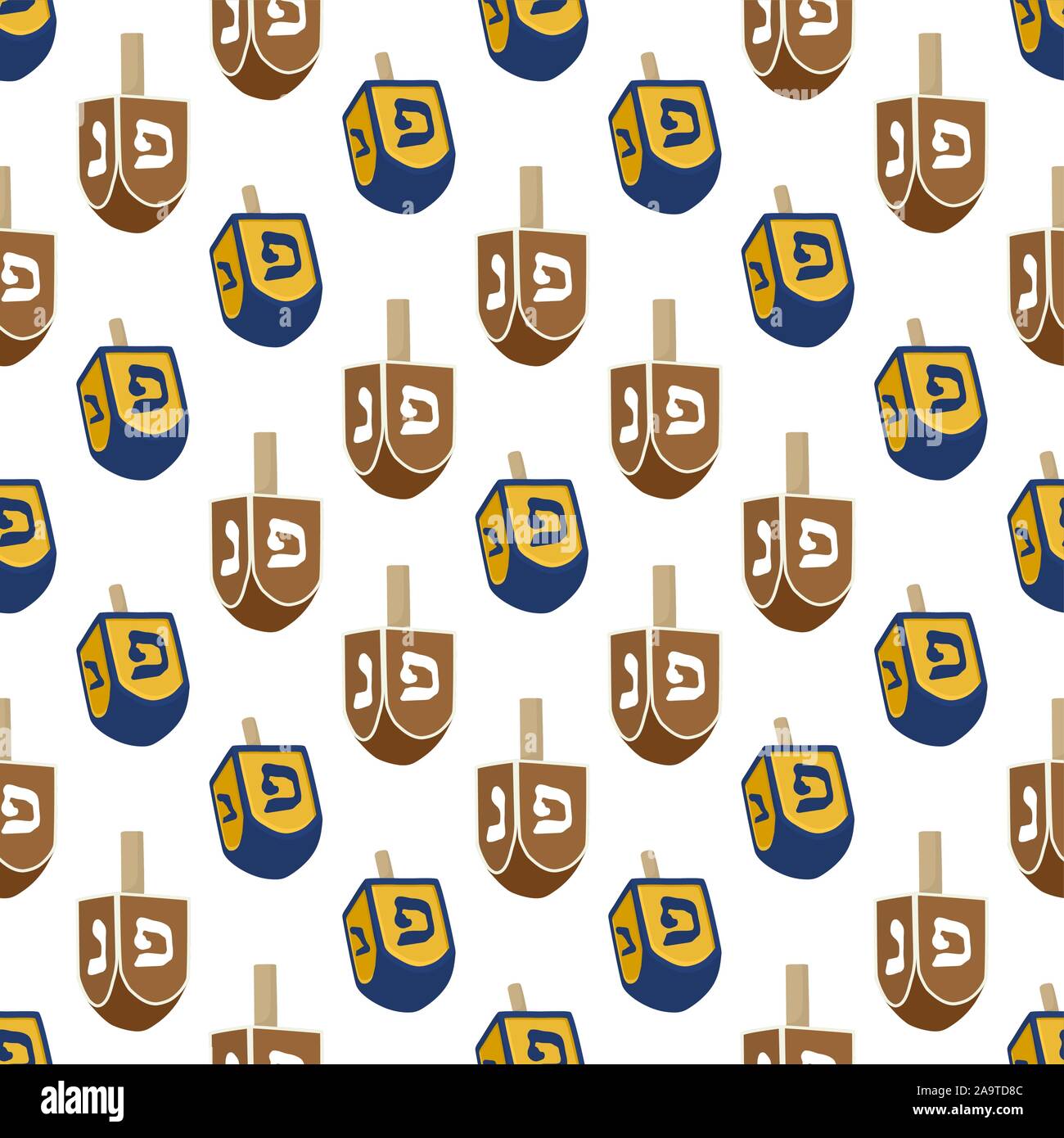 Illustration on theme big colored pattern Hanukkah, seamless set ...