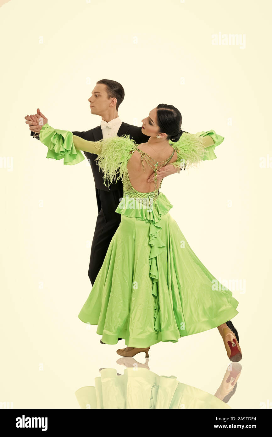 ballroom dance pose. ballroom dance couple in a dance pose isolated on ...