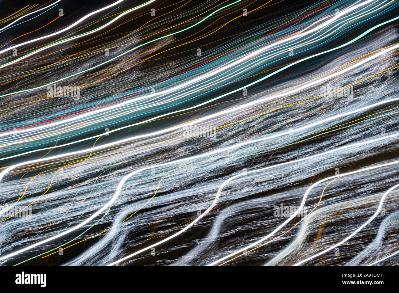 Abstract horizontal speed light line motion blur Stock Photo - Alamy