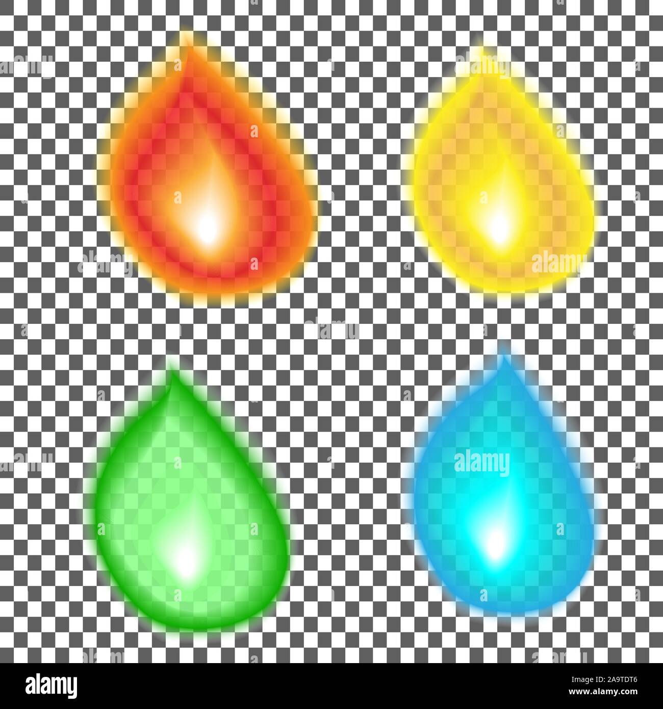 A set of drops of different colors Stock Vector Image & Art - Alamy