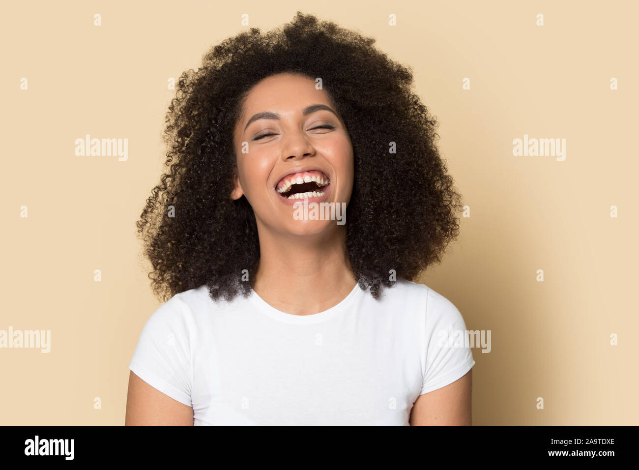 Young Woman Laughing Out Loud High Resolution Stock Photography and ...