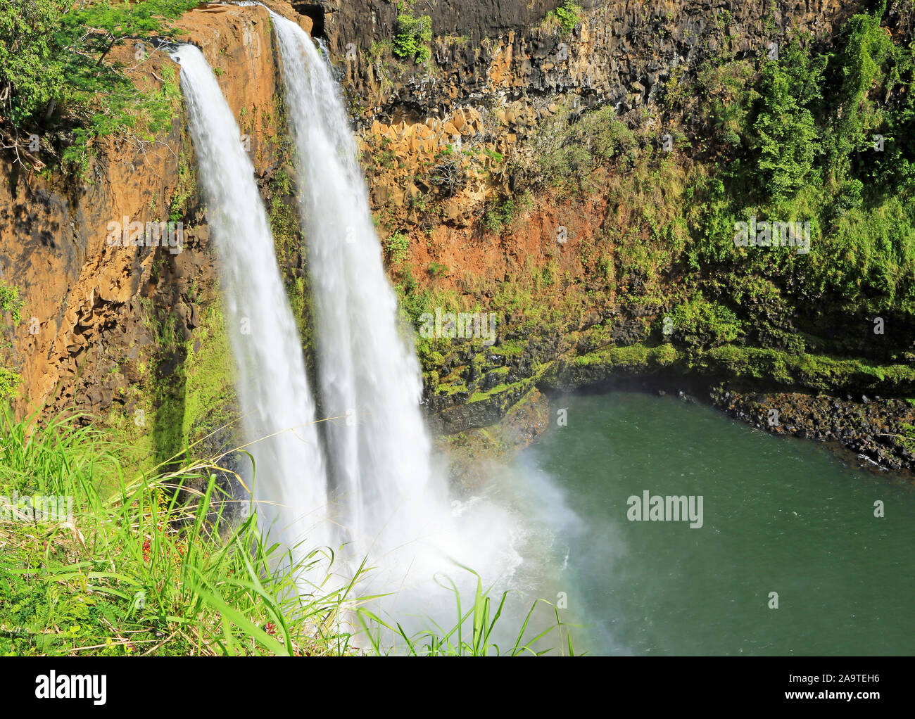 Wailua Falls - Kauai, Hawaii Stock Photo - Alamy