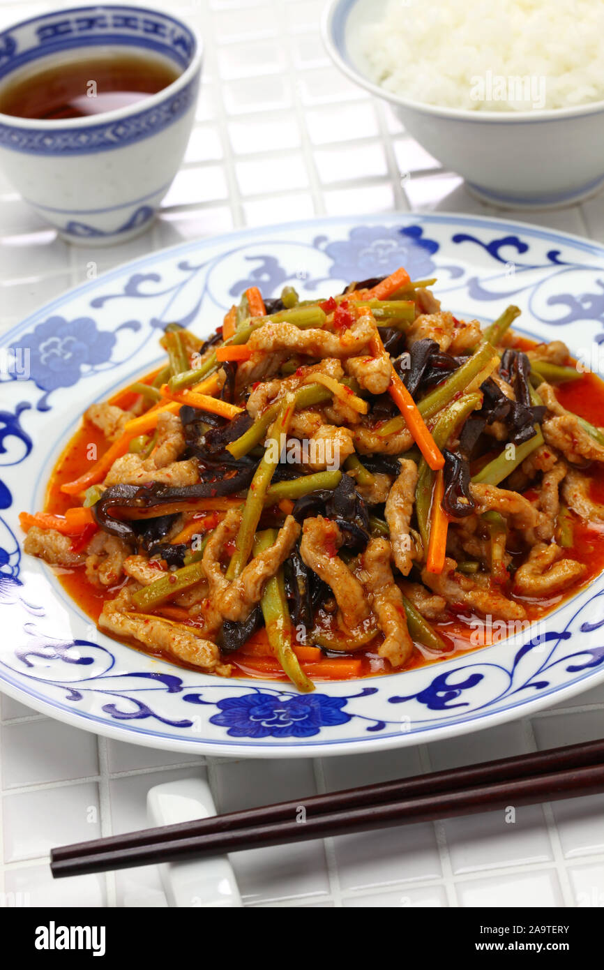 yu xiang rou si, sichuan shredded pork, chinese cuisine Stock Photo - Alamy