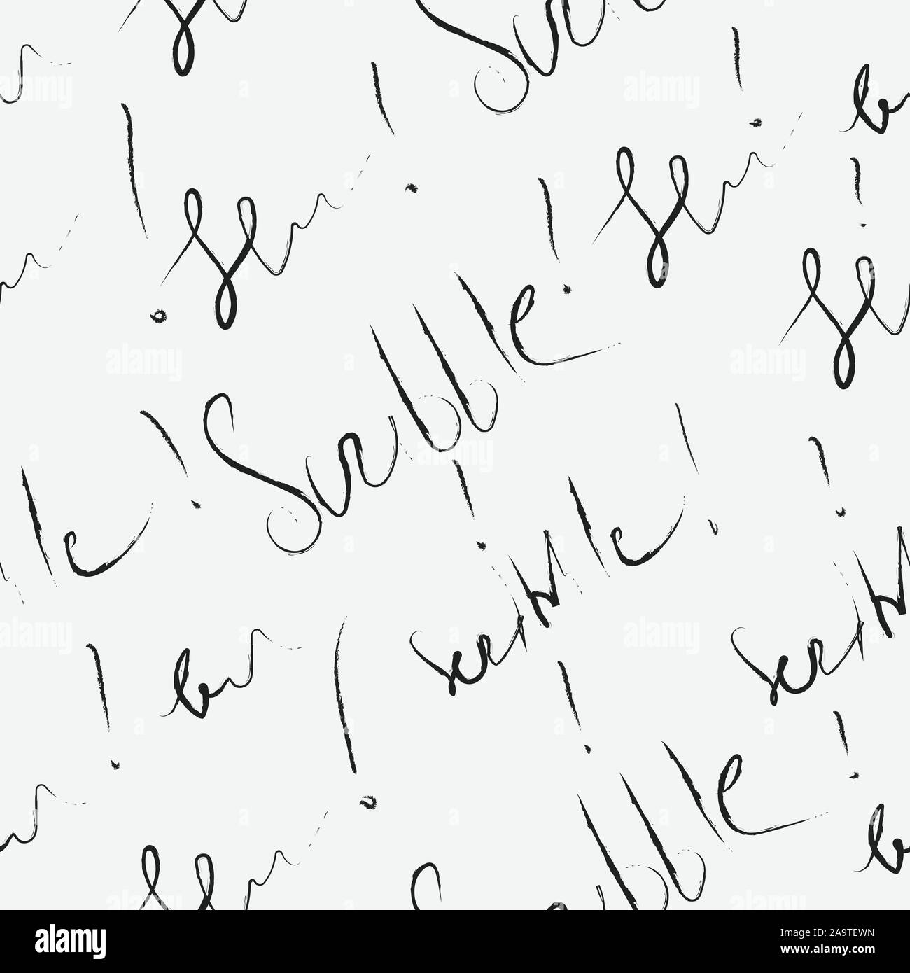 Seamless Scribble pattern with uncarefully written words. Repeating ...
