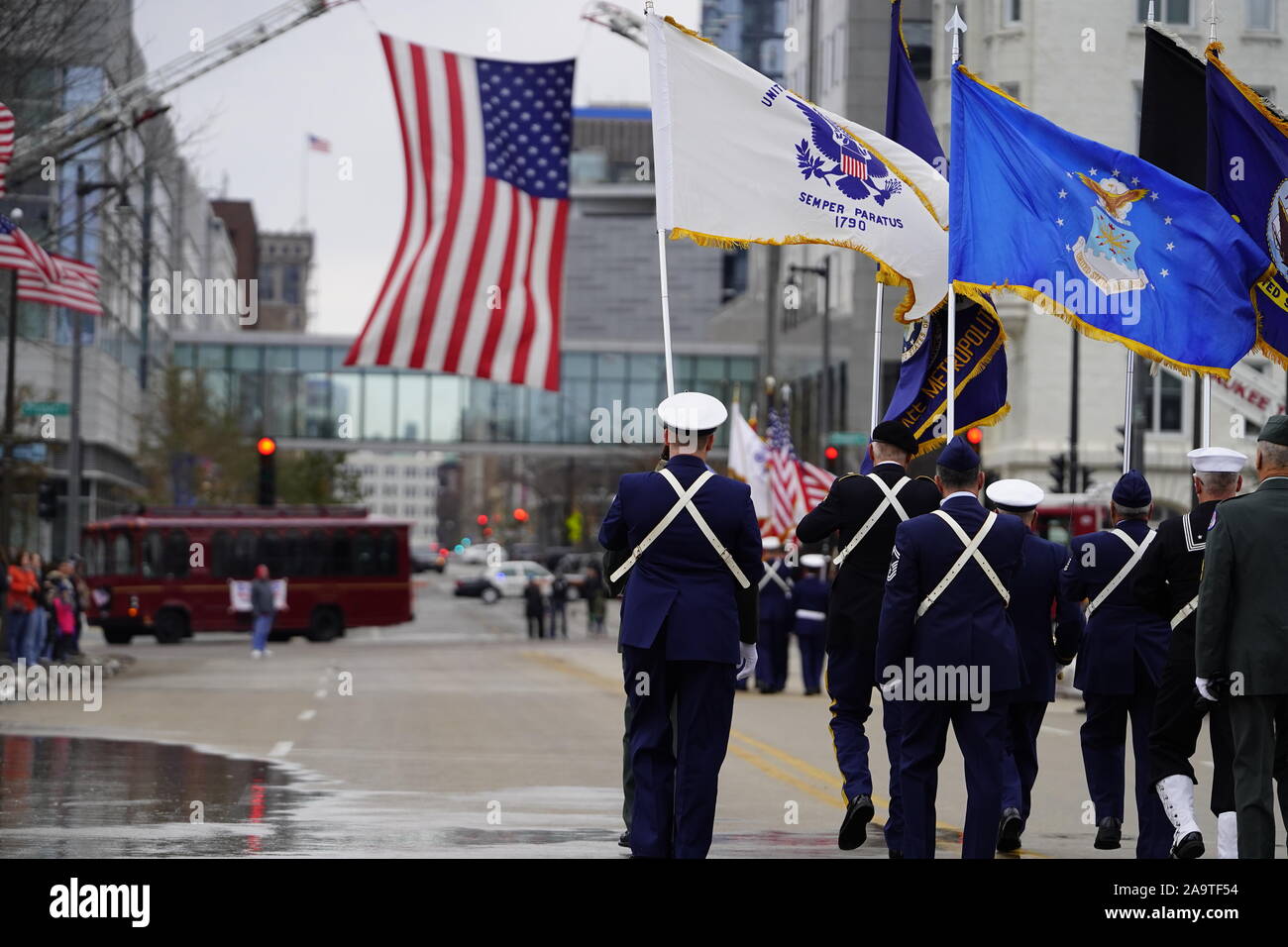Many Veterans all over Wisconsin come out to Veterans Day Parade - Honor Our Military ceremony ...