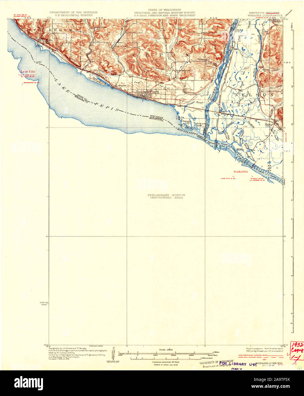 Map of wabasha hi-res stock photography and images - Alamy