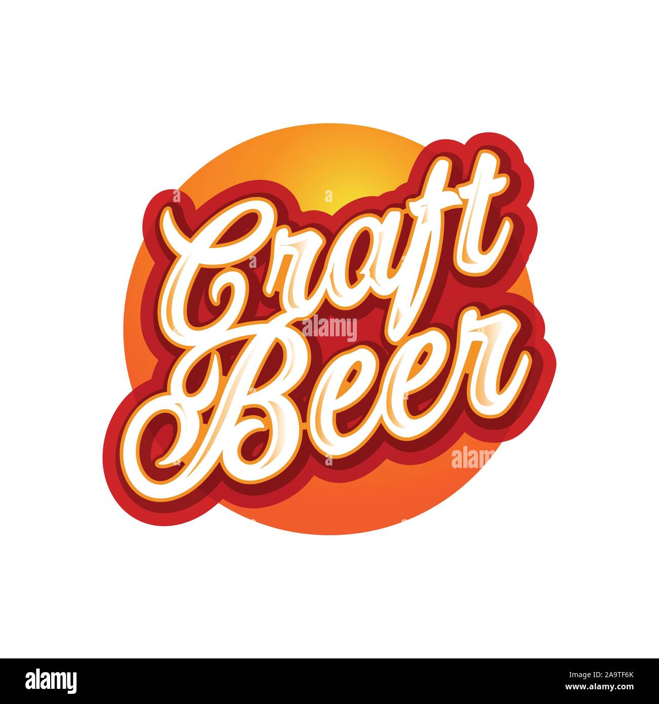 Craft beer sign label lettering Stock Vector Image & Art - Alamy